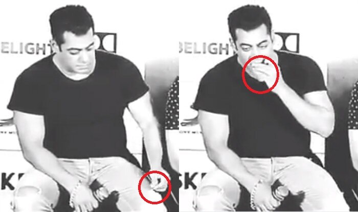 Salman Khan chewing jeans fabric caught on camera: Unaware Tubelight ... Salman Khan chewing jeans fabric caught on camera: Unaware Tubelight ...