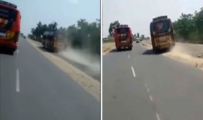 Tamil Nadu buses racing dangerously on highway goes viral, drivers ...