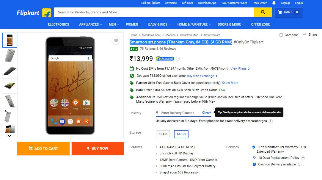 Sachin Tendulkar-branded srt.phone launched at Rs. 12,999 onwards; to ...