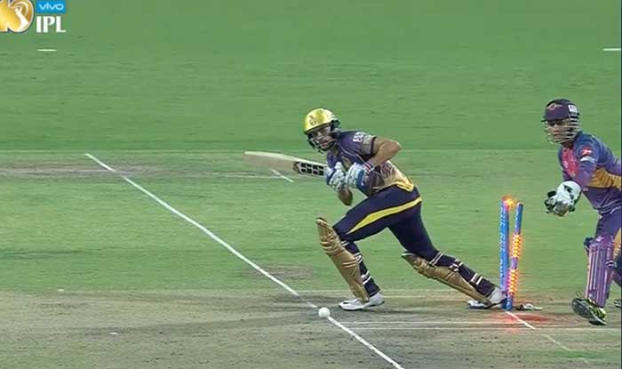 IPL 2017: Sheldon Jackson of Kolkata Knight Riders was hit wicket ...