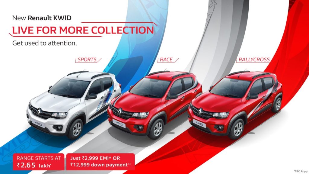 Renault KWID 'Live for More Collection' launched with 7 new graphic ...