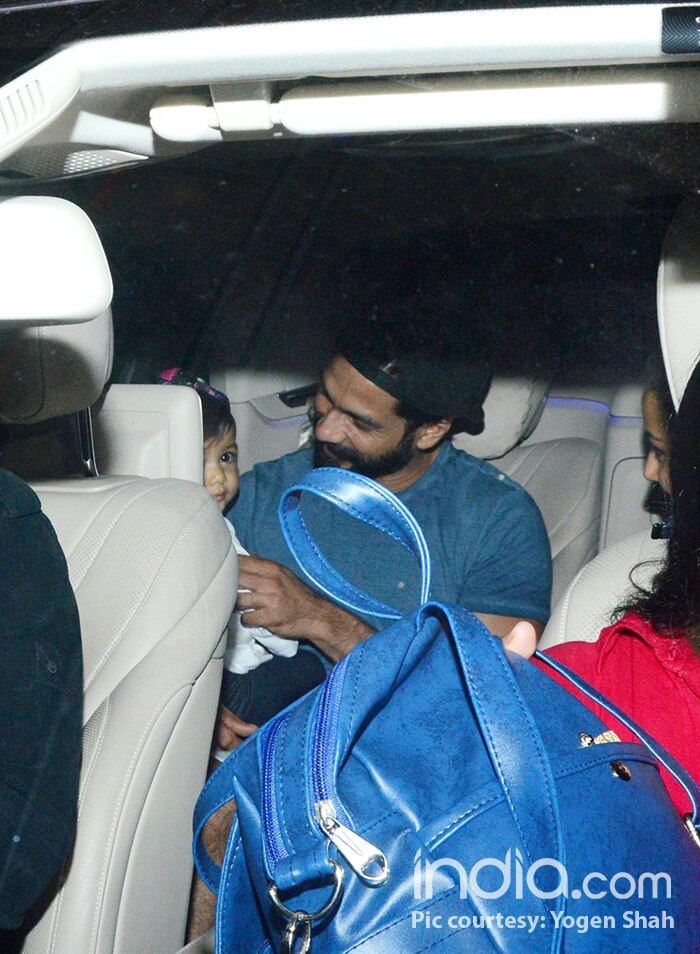 Pictures Of Shahid Kapoor Meeting Misha And Saif Ali Khan Leaving With ...