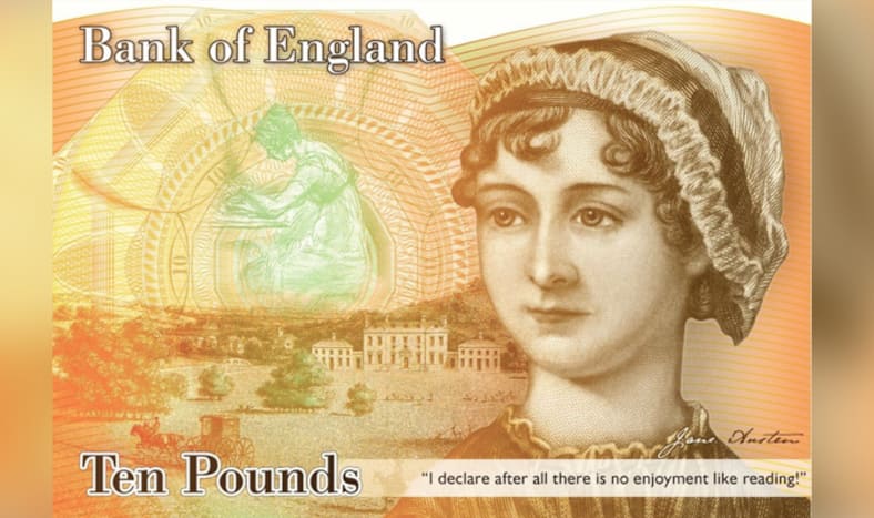 Bank of England Unveils 10-pound Note Featuring Jane Austen With a ...