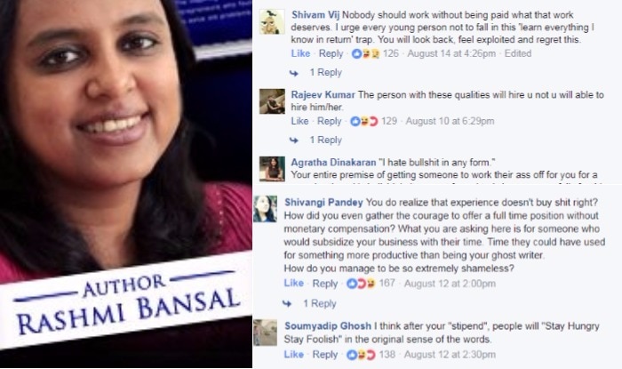 ‘Stay Hungry Stay Foolish’ Author Rashmi Bansal Gets Massively Trolled ...