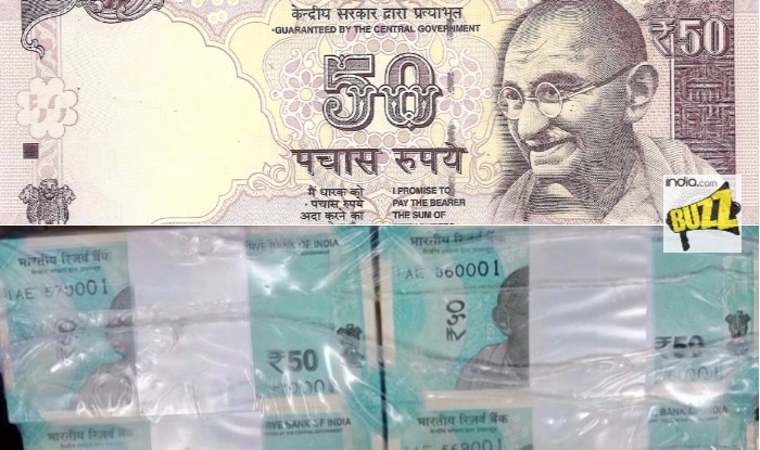 Rs 50 New Note Picture Real or Fake: Photo of Stacks of Currency That ...