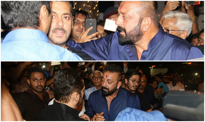 Salman Khan And Sanjay Dutt Share A Warm Hug At Mukesh Ambani’s Ganpati ...