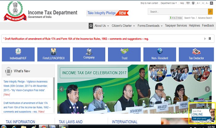 Income Tax Department Launches ‘Online Chat’ Service; Here’s How ...