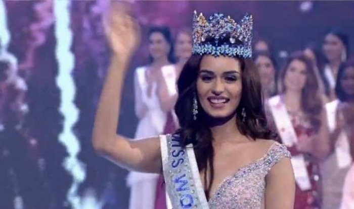 Miss World Manushi Chhillar Looks Sweltering Hot in a Pink Satin Crop Top and Skirt | India.com