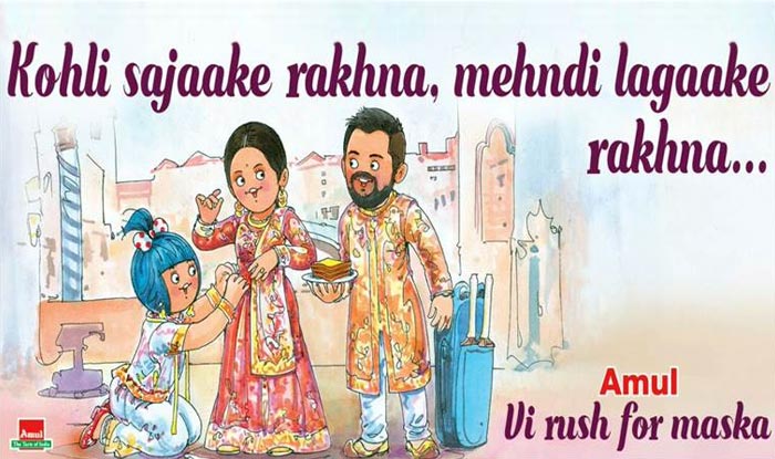 Amul’s Topical Ad Congratulating Virat Kohli and Anushka Sharma for ...