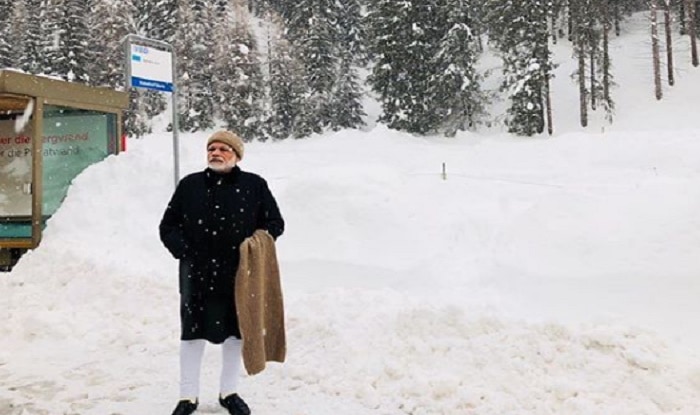 WEF 2018: PM Modi shares image in snow | दावोस: पीएम मोदी ने उठाया ...