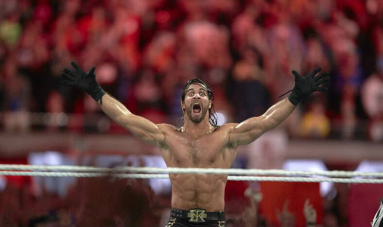 Wwe Raw Seth Rollins Brings Back The Curb Stomp To Beat Finn Balor