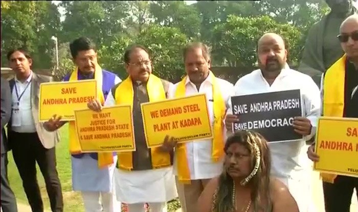 TDP MP Dresses up as ‘Tantrik’ Outside Parliament as Party Intensifies ...