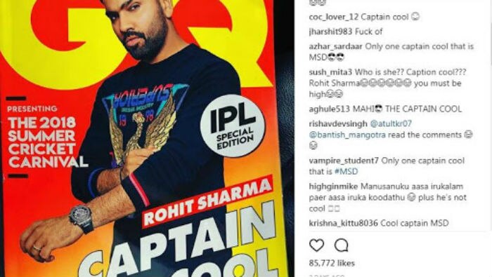 Rohit Sharma’s Wife Ritika Sajdeh Trolled For Posting His Magazine ...