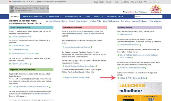 Aadhaar Virtual ID: 3 Steps to Generate Temporary Number at https ...