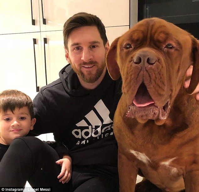 Lionel Messi Plays Football With his Gigantic Pet Dog–WATCH VIDEO ...