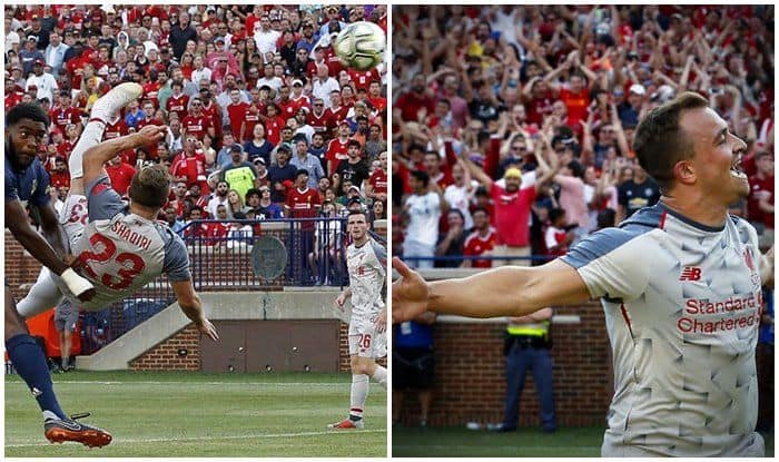 Liverpool Football Club’s Xherdan Shaqiri Scores a Sensational Bicycle ...