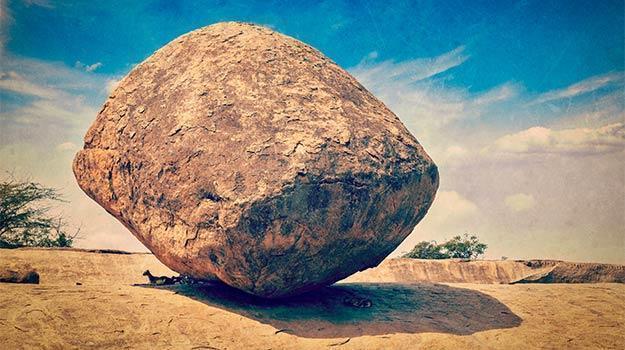 Have you heard of this immovable rock placed by Aliens in Mahabalipuram ...