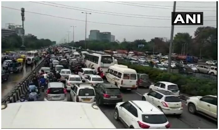 After Heavy Rain, Waterlogging, Massive Traffic Jam Witnessed on Delhi-Meerut Expressway