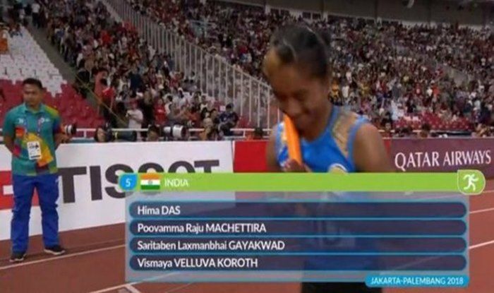 Asian Games 2018: Indian Women’s Team Comprising Hima Das, Poovamma ...