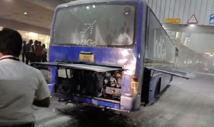 IndiGo Bus Catches Fire at Chennai Airport, Passengers Rescued | India.com