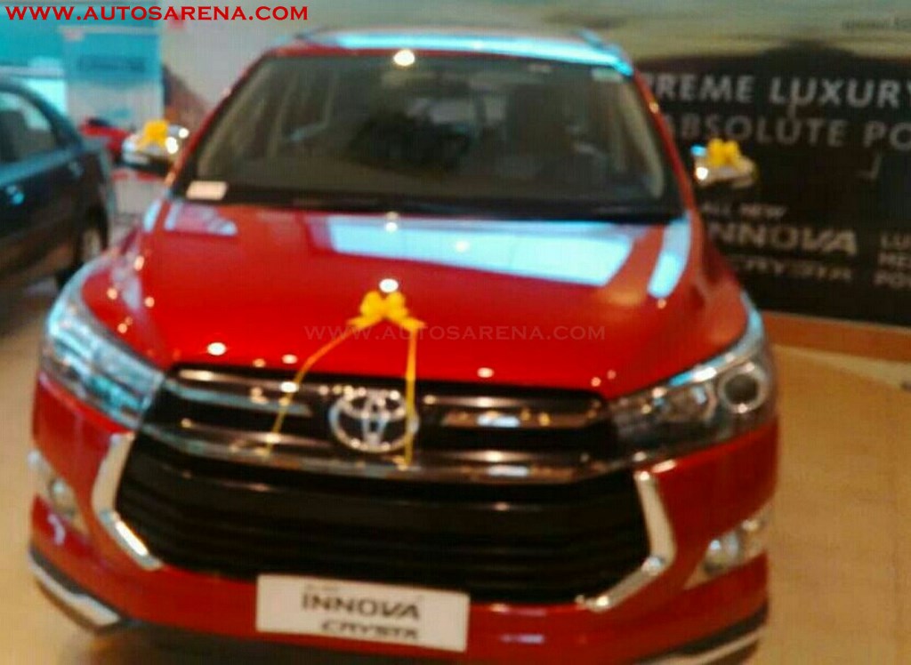 Toyota Innova Crysta spotted at dealership ahead of its launch this ...