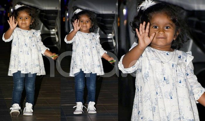 Sunny Leone’s Daughter Nisha Kaur Weber Waves to Paparazzi Like Taimur ...
