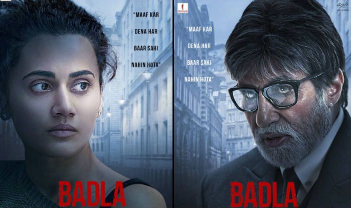 Badla Posters: Meet Amitabh Bachchan And Taapsee Pannu From Sujoy Ghosh ...