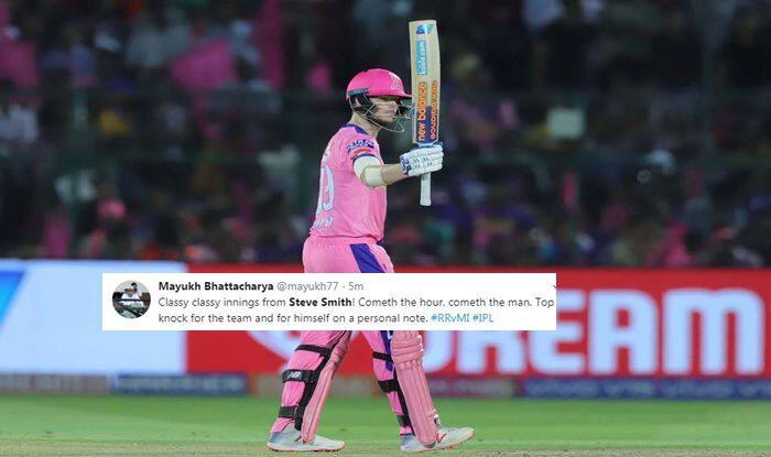 IPL 2019: Captain Steve Smith Plays Match-Winning Knock to Help RR Beat ...