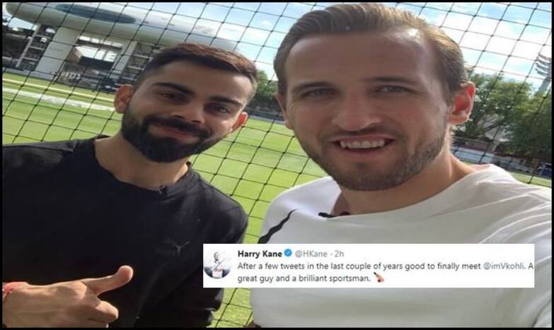 Virat Kohli Meets England Football Skipper Harry Kane India