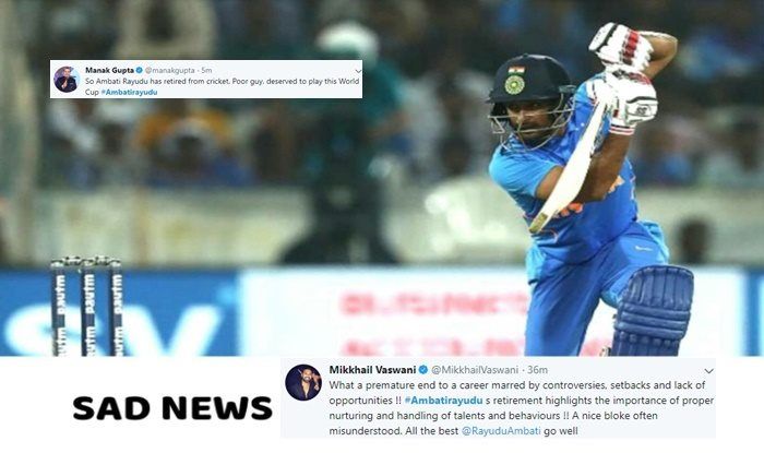 Twitter Reacts And Says Sorry To Ambati Rayudu As Cricketer Calls For Untimely Retirement After ...