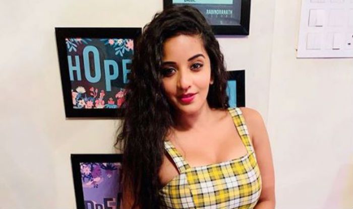 Bhojpuri Bombshell Monalisa Looks Smoking Hot In Sexy Short Yellow Dress As She Strikes A Sultry