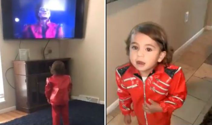 Little Child Tries to Copy Michael Jackson