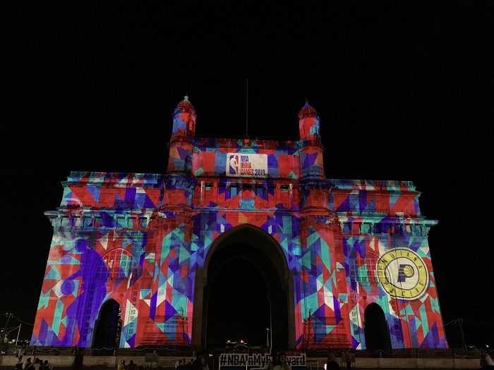 Gateway of India in Mumbai Lights Up to Celebrate NBA India Games 2019 ...