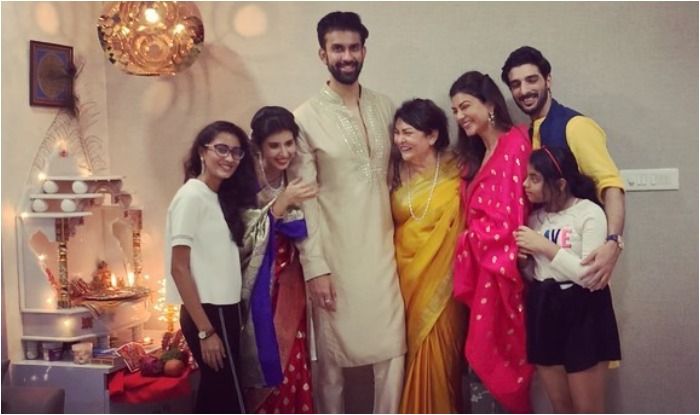 Sushmita Sen, Diwali, Rajeev Sen, Charu Asopa Sen, Renee, Alisah ...