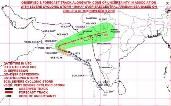 Cyclone Maha to Make Landfall in Gujarat on Novemner 6 Heavy Rainfall ...