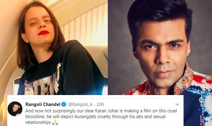 Rangoli Chandel Criticises Karan Johar, Says His Idea of Depicting ...