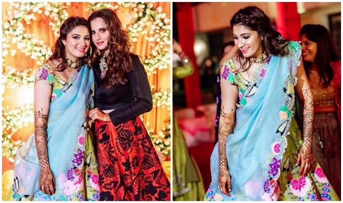 सानिया मिर्ज़ा की बहन अनम ने लगाई अज़हर के बेटे के नाम की मेहँदी, शादी ...