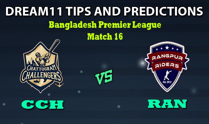 Dream11 Team Prediction Chattogram Challengers vs Rangpur Rangers, Big Bash League, CCH vs RAN ...