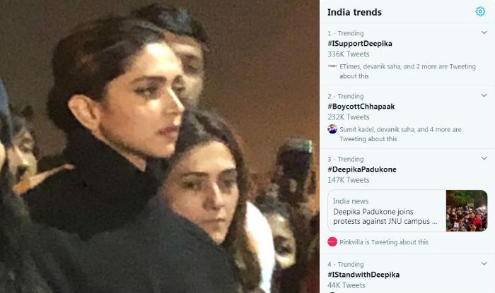 Twitterati Stands Tall With Deepika Padukone as She Joins JNU Protests ...