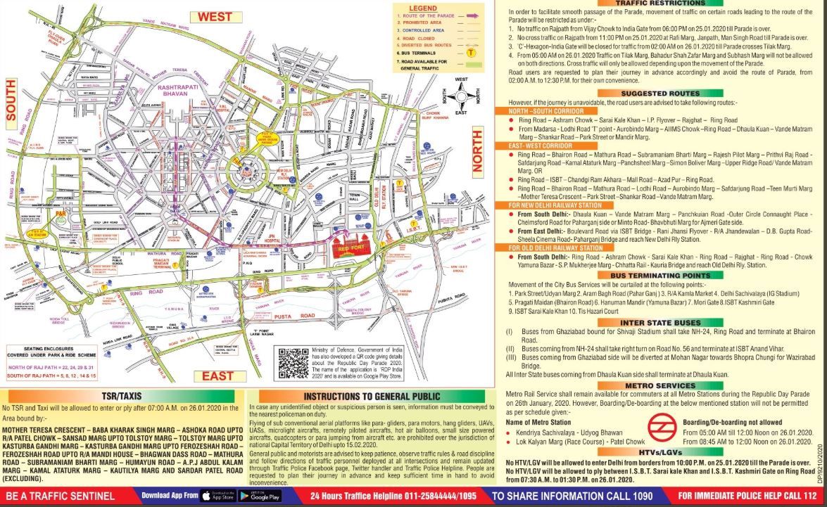 Republic Day 2020: Routes to Know Before You go Out Today