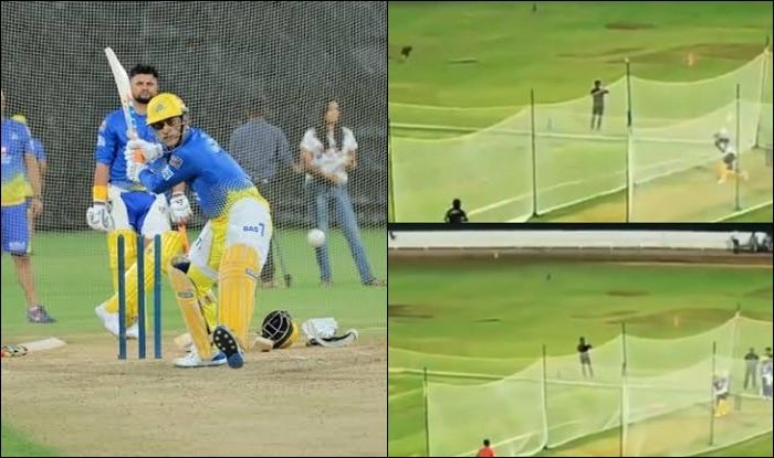 Ipl 2020 Ms Dhoni Smashes Two Massive Sixes During Csk Net Session Video Goes Viral Chennai
