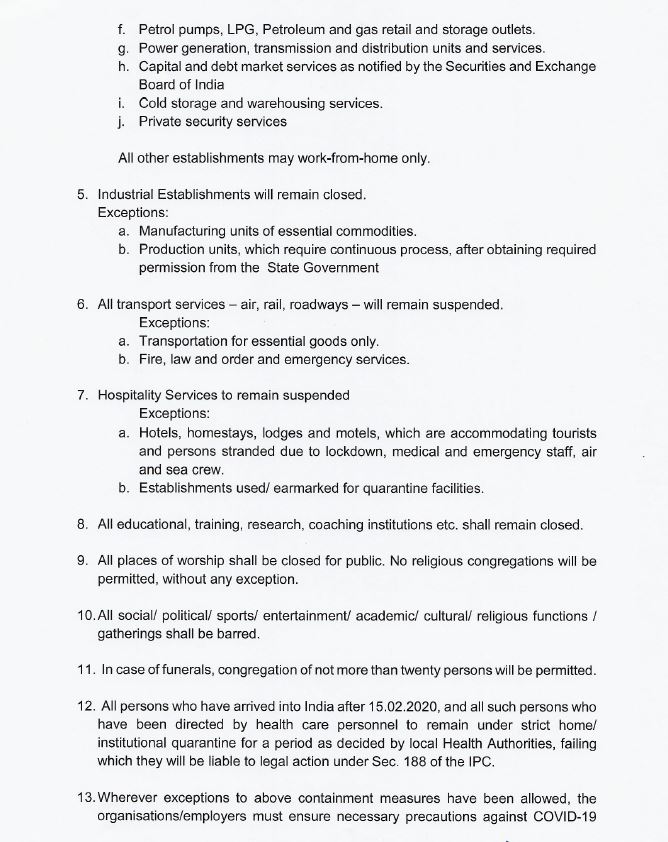 India Lockdown: Take a Look at MHA’s Guideline For Essential Services ...