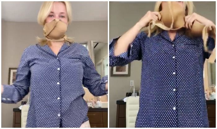 ब्रा से भी बना सकते हैं मास्क, इस एक्ट्रेस ने बताया तरीका, देखें वीडियो