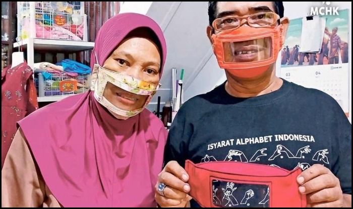 COVID-19: Couple Stitch See-Through Masks For People With Hearing Aid ...