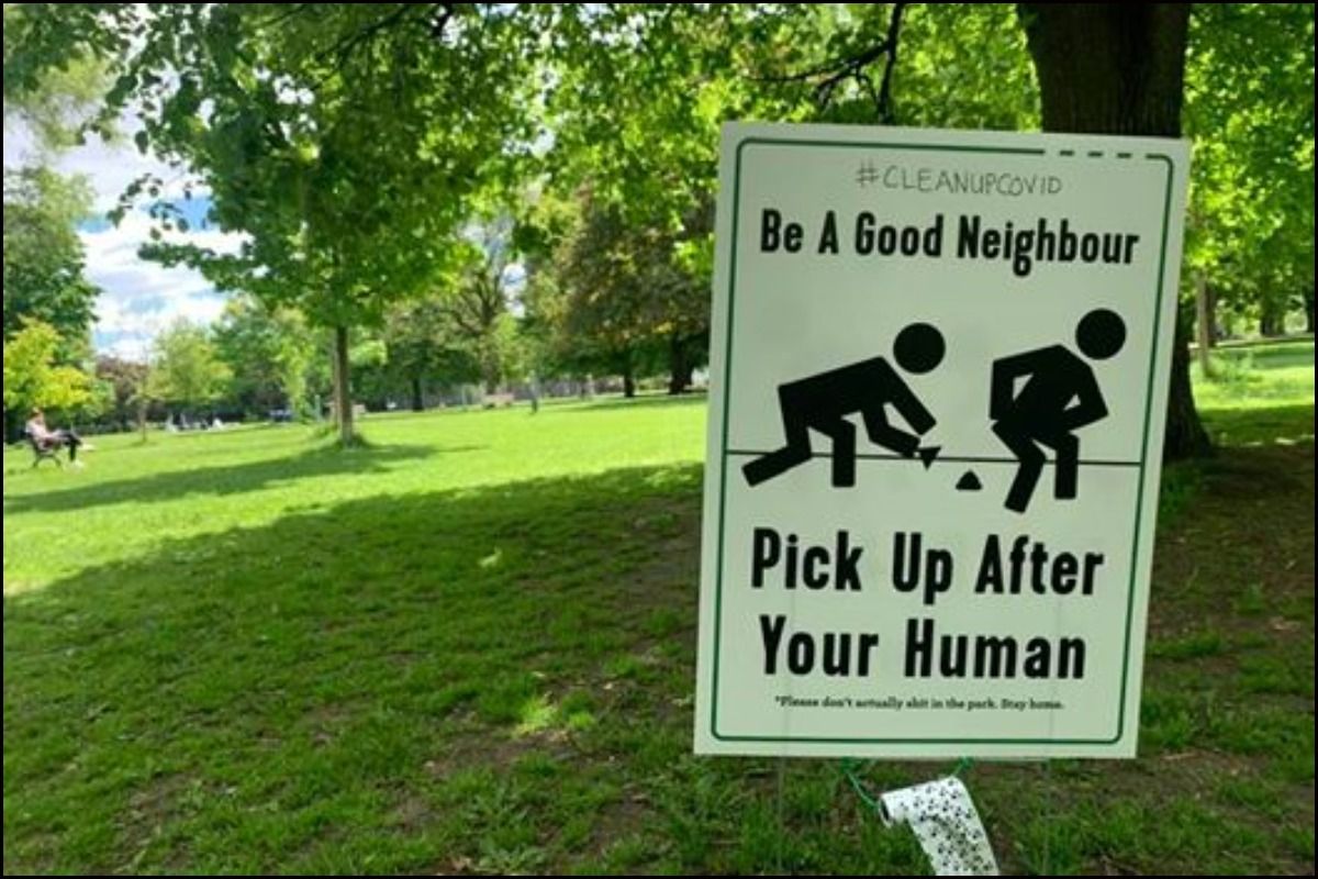 Humans Start Defecating in Open, Toronto Park Puts up ‘Be a Good ...