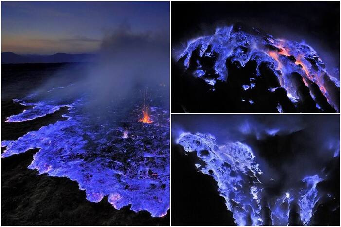 Volcano That Spews Blue Lava? Mesmerising Sight of Indonesia’s Kawah ...