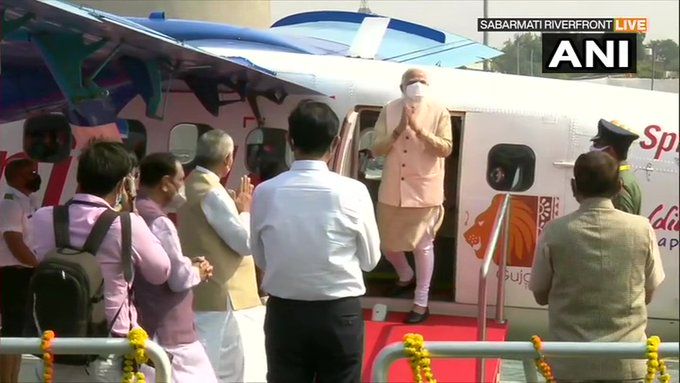 PM Modi Flags Off Seaplane Service Between Statue of Unity and ...
