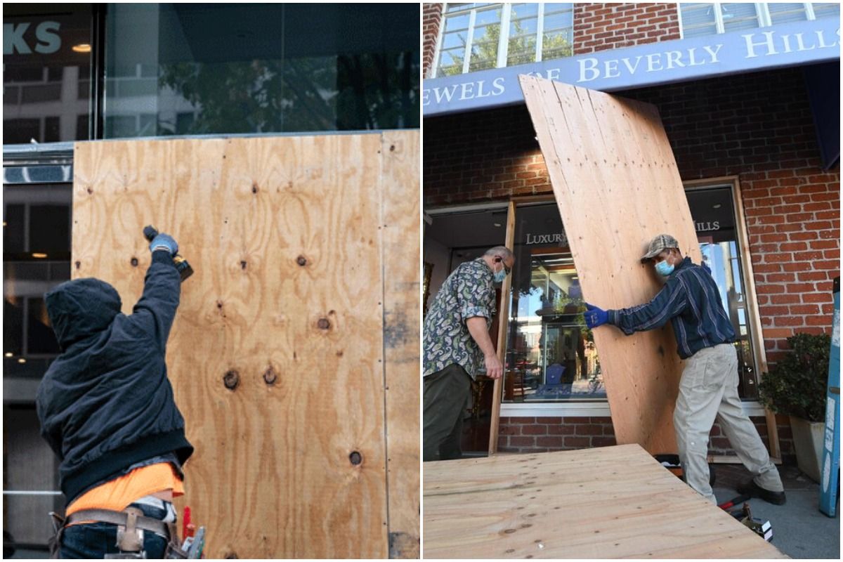 US Elections 2020: Fearing Post-Poll Violence, Stores Barricade Windows ...