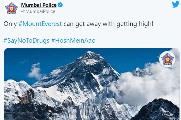 ‘Only Mount Everest Can Get Away With Getting High’: Mumbai Police’s ...