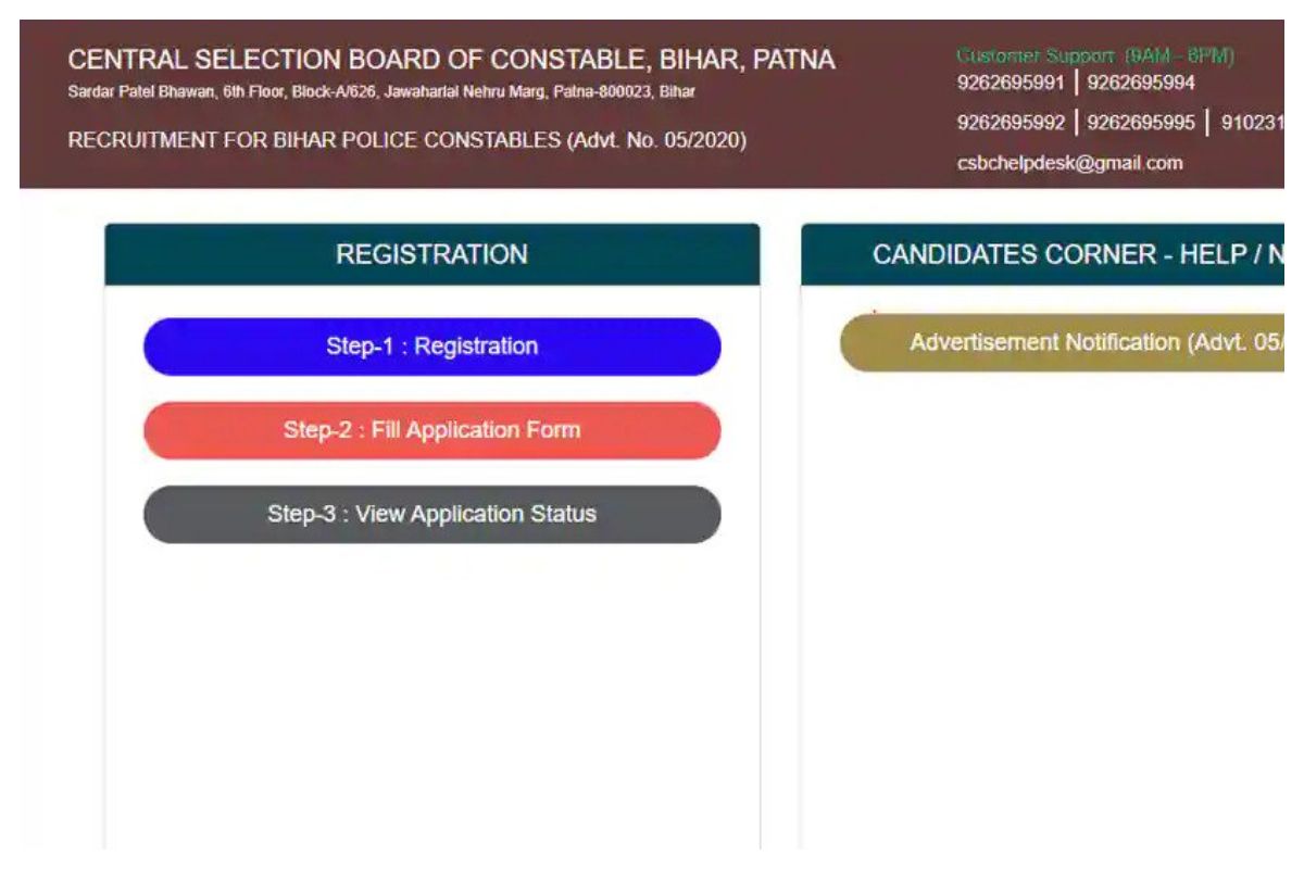 CSBC Bihar Constable Recruitment 2020: Registration To Fill 8415 ...
